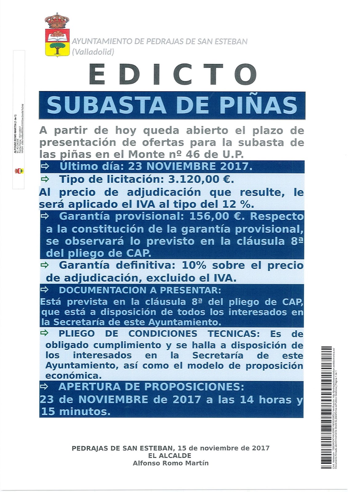 Blog Pedrajas.net: EDICTOS MUNICIPALES