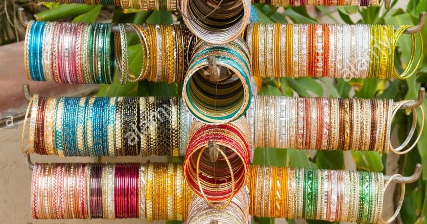 stylish bangles stand full of glass bangles for girls - Sari Info
