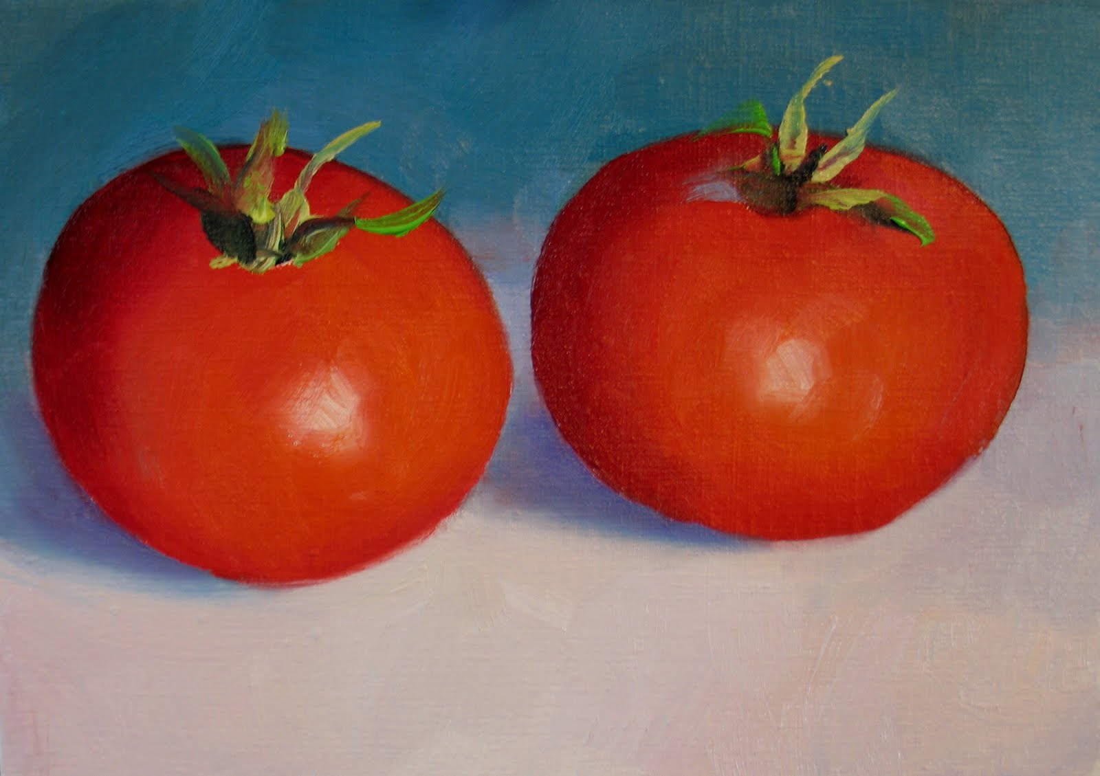 Nel's Everyday Painting: Tomato Pair - SOLD