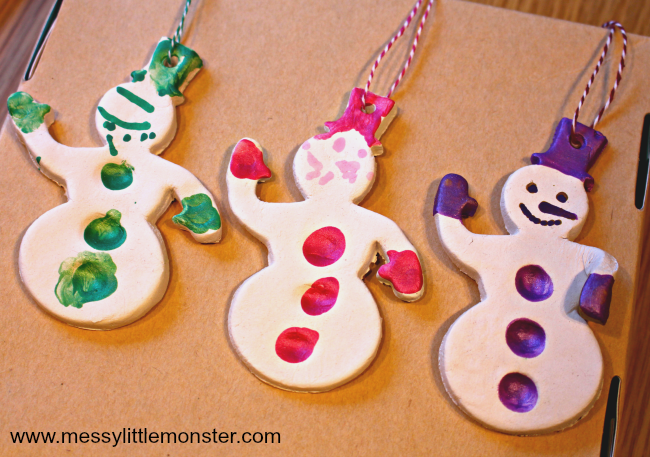 Fingerprint Snowman Ornament - Personalized Christmas Ornament - Messy ...