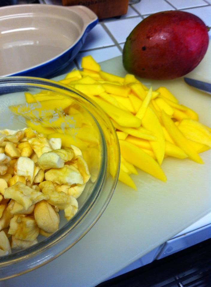 Talking Food: Everybody in the pool! Mango Apple Coconut Almond Crumble