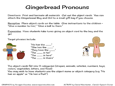 Carrie's Speech Corner: Gingerbread Speech and Language Unit