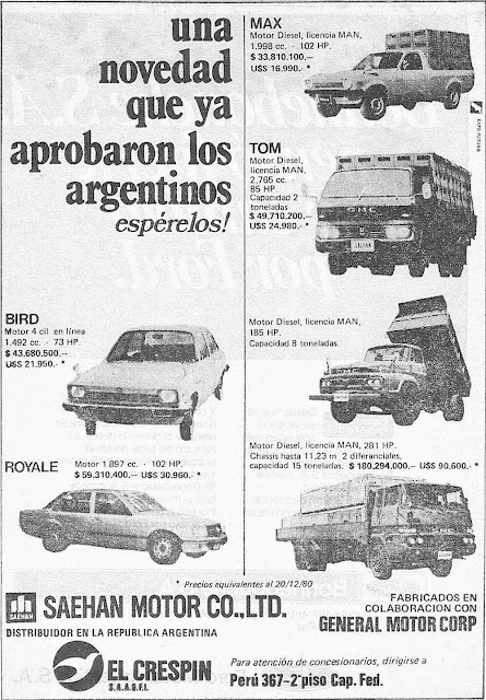 Archivo de autos: Saehan Motor y sus vehículos