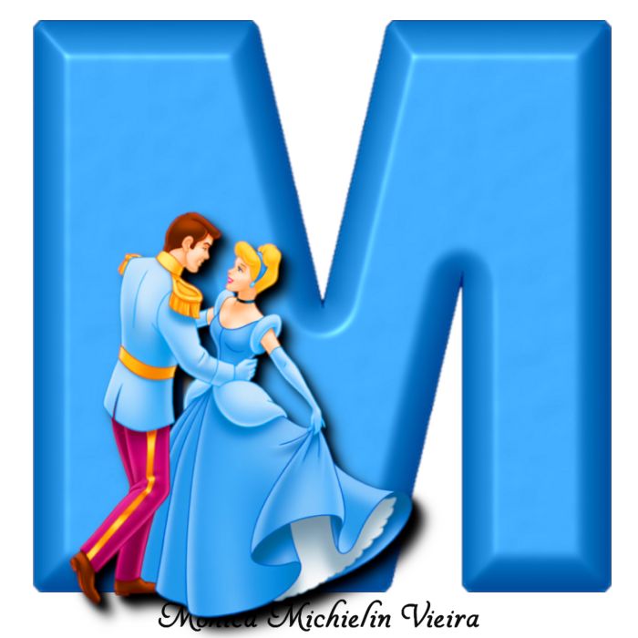 M. Michielin Alphabets: ALFABETO CINDERELA PRINCESA E PRÍNCIPE DISNEY ...