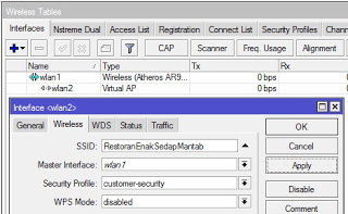 Cara Setting Virtual Access Point (Multi SSID) Wireless MikroTik