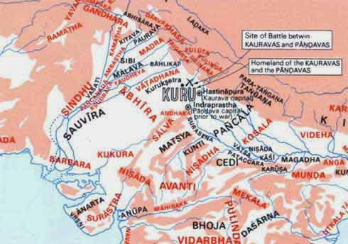 Map during Mahabharata Period - How Was India During The Mahabharata ...