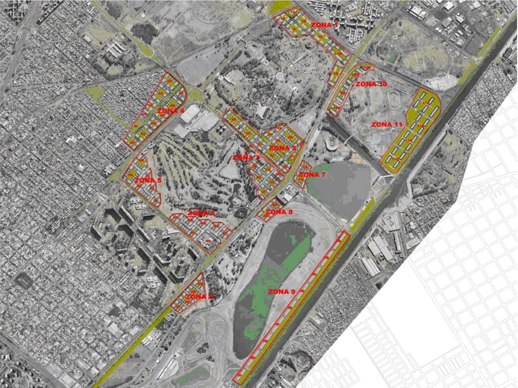 República de Lugano: MAPA Anexo de parques a perder en la Comuna 8
