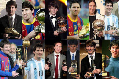 FOTO BLOG CULÉ: LEO MESSI CON TODOS LOS PREMIOS QUE HA GANADO
