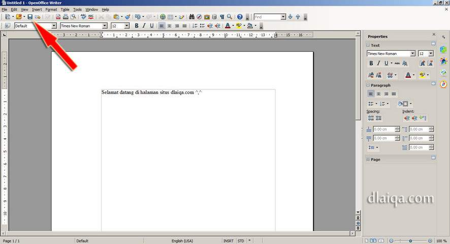d'Laiqa Arena: Pengaturan Awal Open Office Writer Versi 4