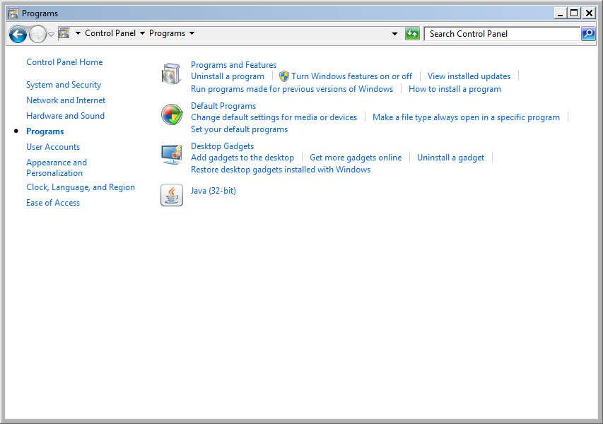 Ø Uncheck the Java Plug -in Check box Under Java Control Panel ...
