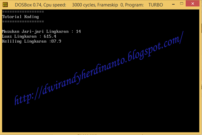 Menggunakan Const di Turbo Pascal - Tutorial Koding