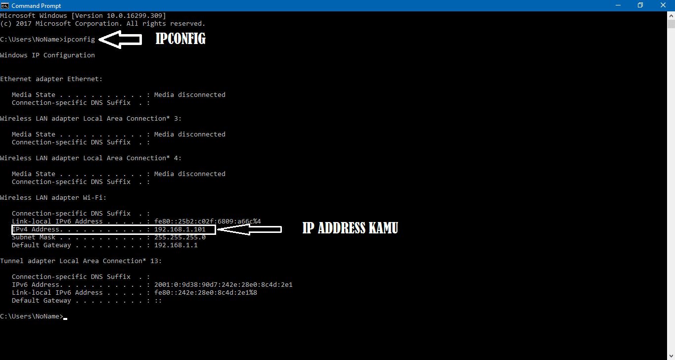 TEMPLATE COK: 3 Cara Melihat IP Address Komputer atau Laptop