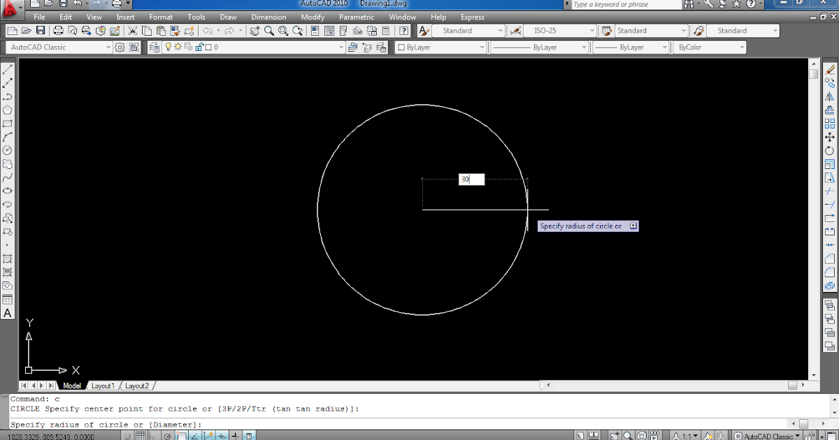 TUTORIAL AUTOCAD MEMBUAT LINGKARAN DAN TRIM