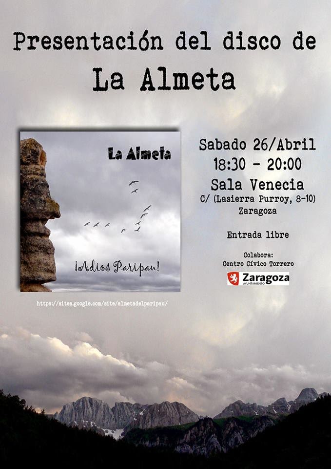 MÚSICA Y PALABRAS: LA ALMETA PRESENTA SU PRIMER DISCO