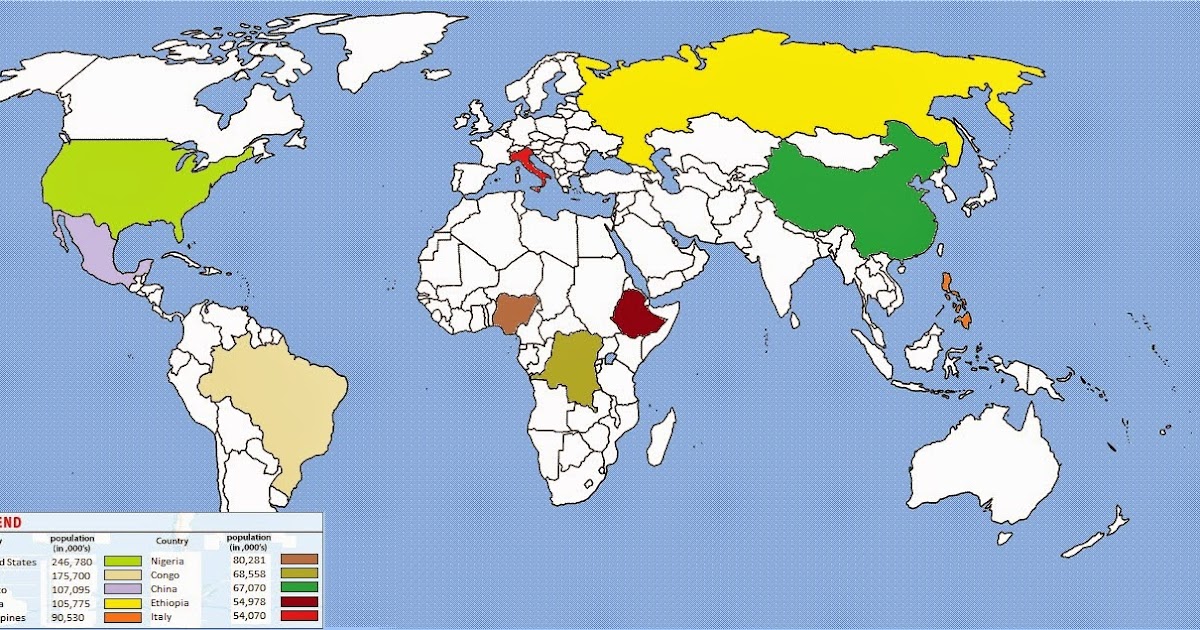 ANTHROPOLOGY OF ACCORD: Map on Monday: Ten Most Populous Christian Nations