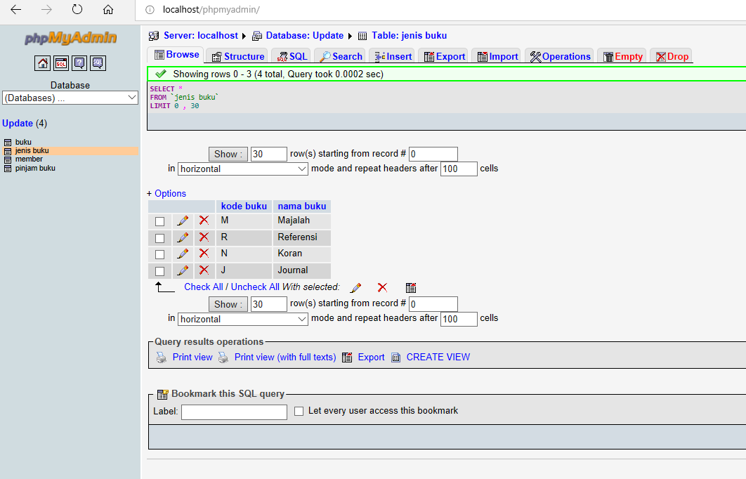 Update Data dengan PHP - MySQL