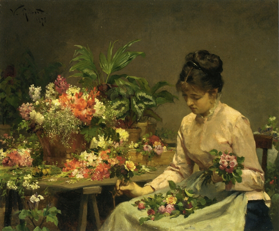 FRENCH PAINTERS: Victor-Gabriel GILBERT The Flower Seller