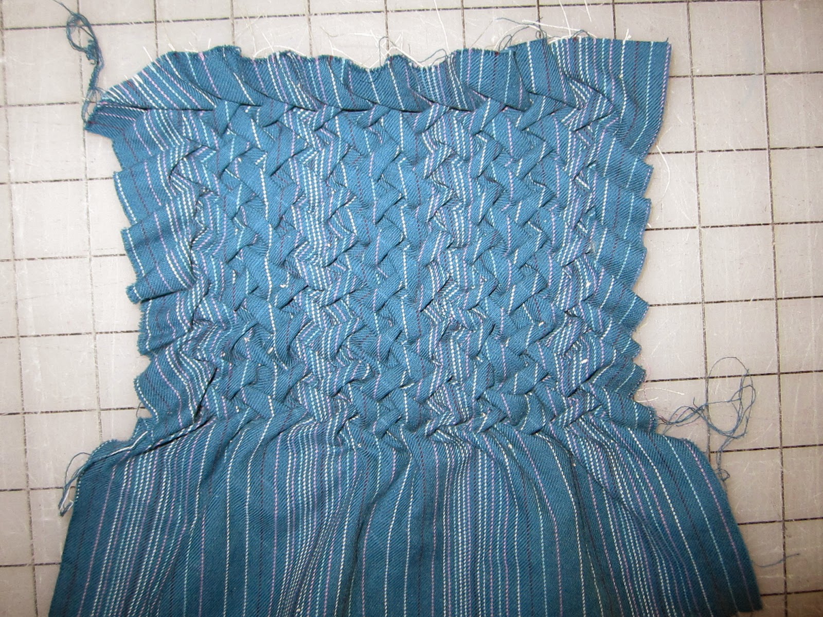Thimbles, Threads, and Needles: Fitted Blouse with North American Smocking