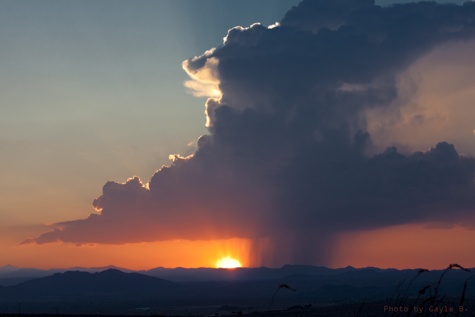 Spare Parts and Pics: Desert Rain Sunset