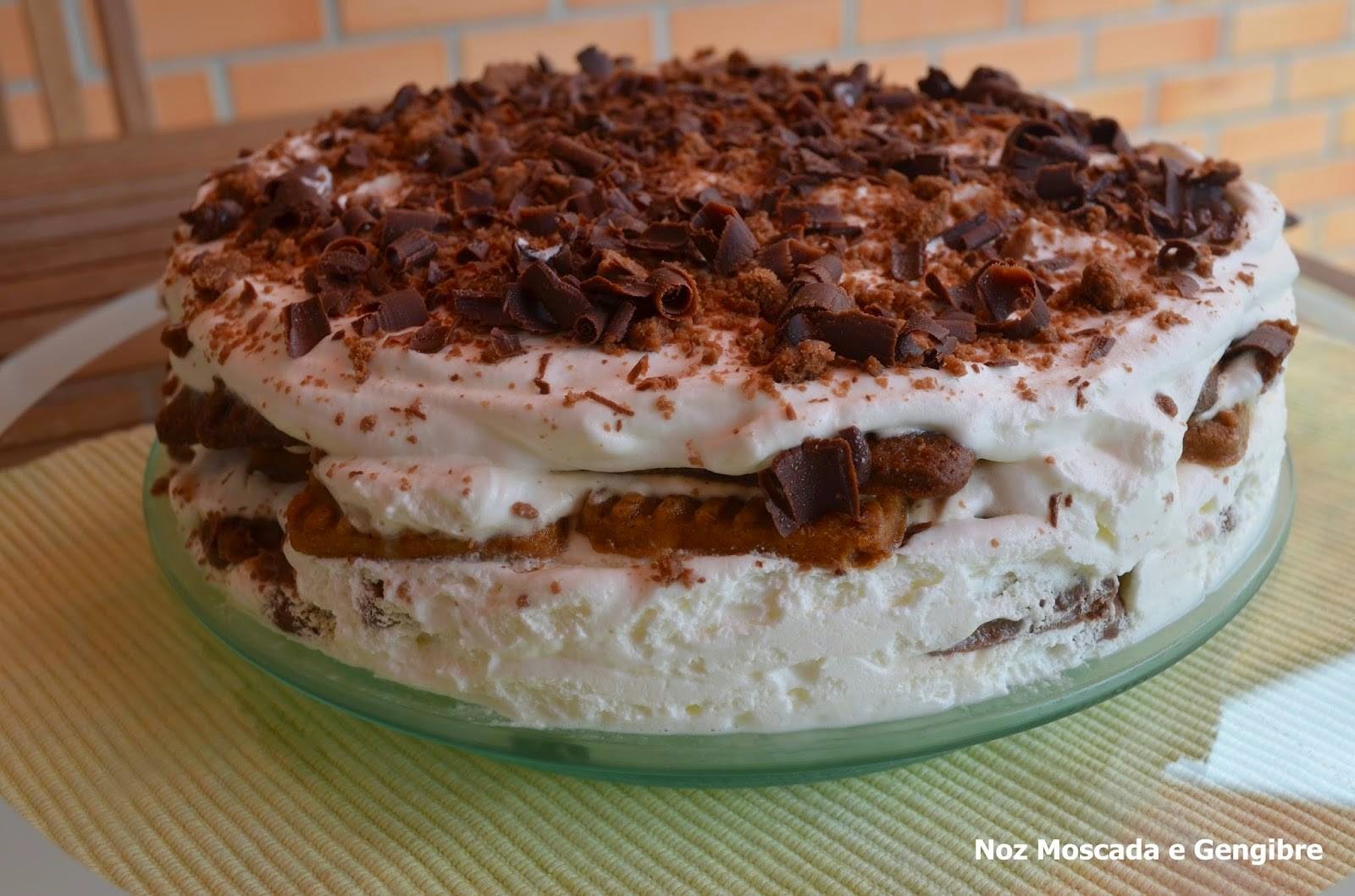 Bolo de bolacha de chocolate e natas | Dicas Femininas