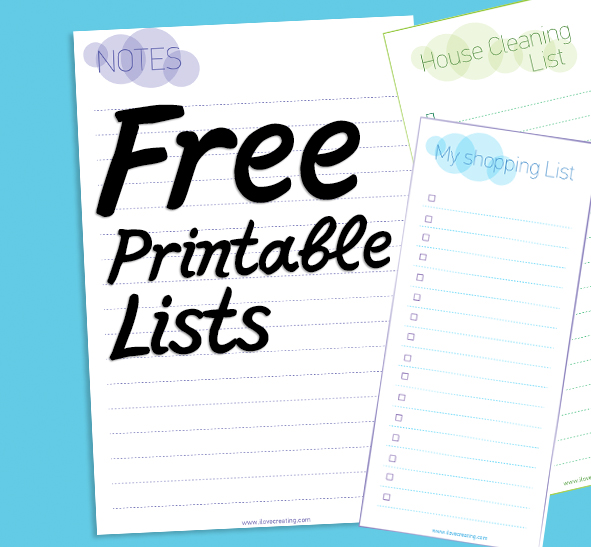 ilovecreating: Free Printable: Lists