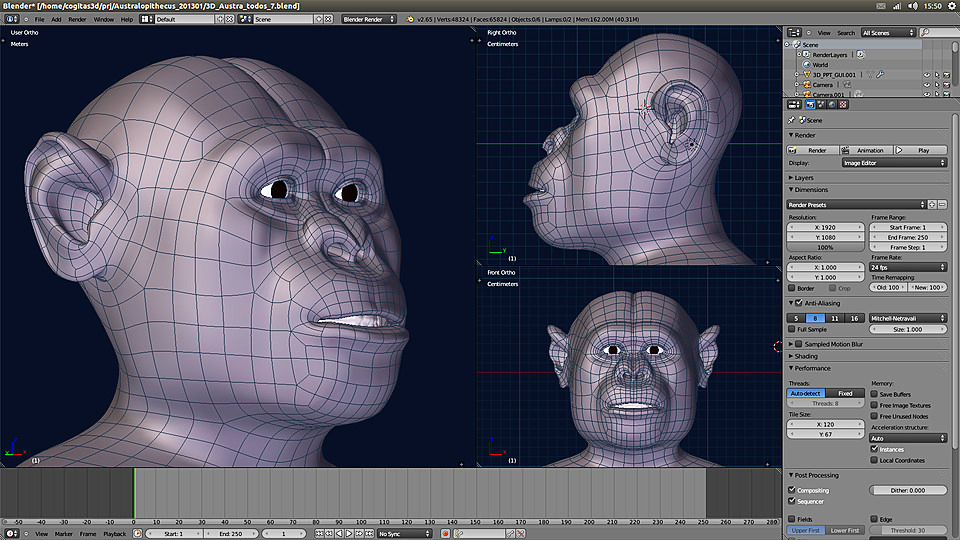 ATOR: Australopithecus afarensis - forensic facial reconstruction