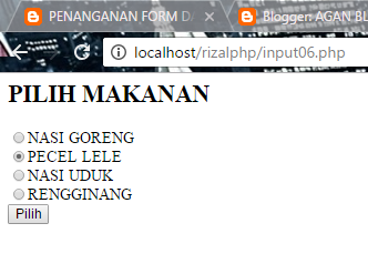 PENANGANAN FORM DALAM PHP