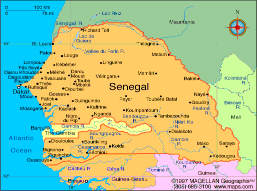 Senegal | Mapas Geográficos do Senegal