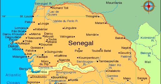 SENEGAL - GEOGRAPHICAL MAPS OF SENEGAL ~ Klima Naturali™