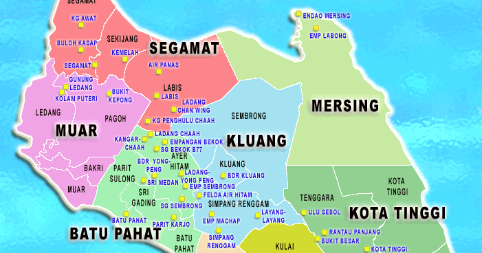 JOHOR DARUL TAKZIM: PETA JOHOR