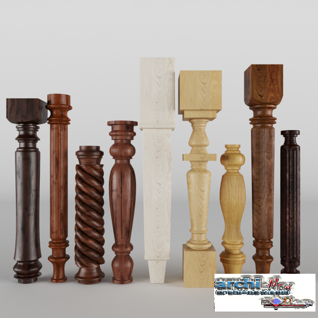 Download 3d max file furnishing staircase 3DDWG 3D Models for free ...