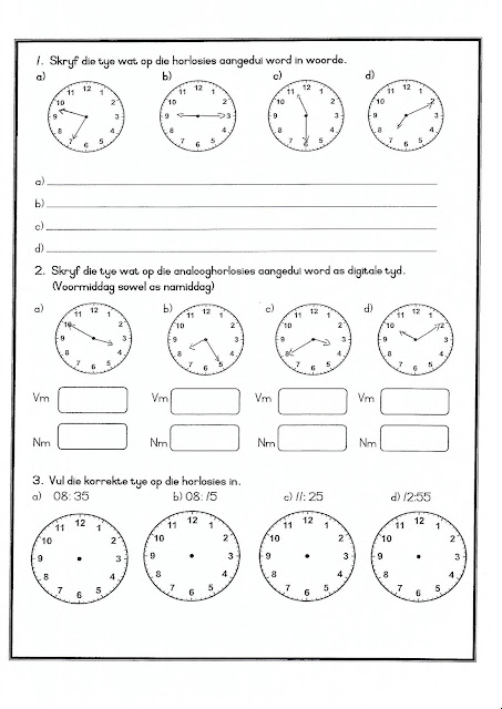 Tyd : Onderrig- en leerfase
