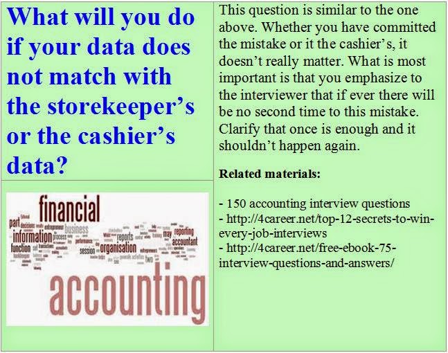 Accounting interview questions: What will you do if your data does not ...