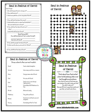 King David And Saul Activities