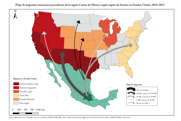 Mapa De Retenes De Migracion En Estados Unidos 1