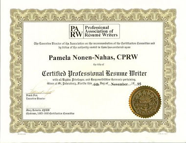 Resume Writing Services by Pamela Nonen, CPRW