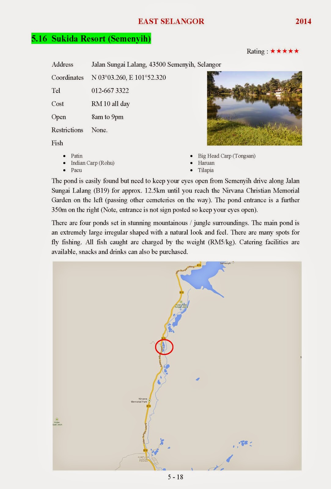 Kolam Pancing (Fishing Ponds) Selangor & Kuala Lumpur: Sukida Resort ...
