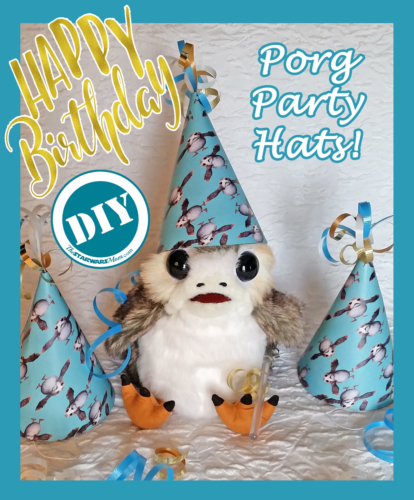 DIY Porg Party Hats - Porgfect for Birthdays, Baby Showers, and ...