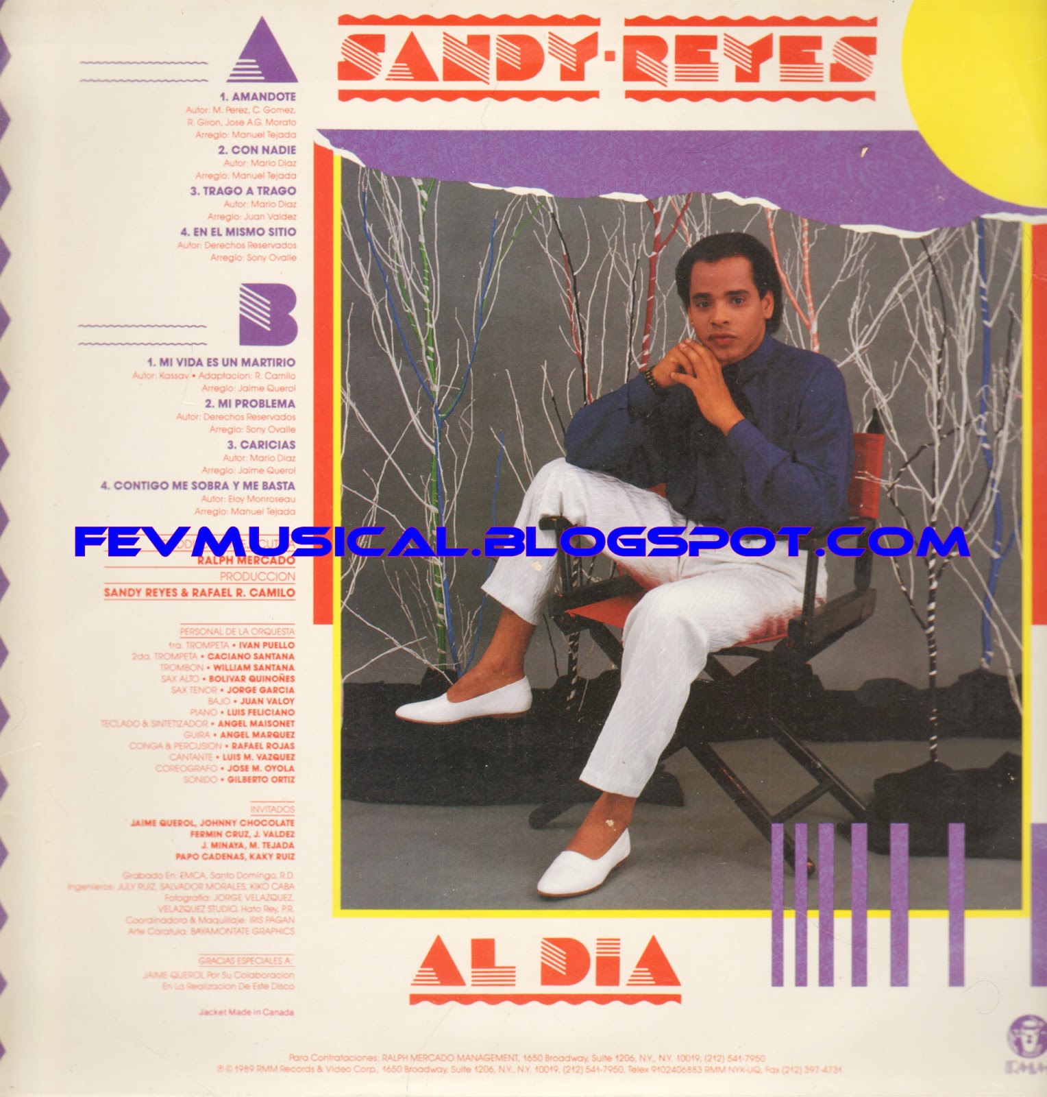 FEV MUSICAL: 1989 - Sandy Reyes & Su Orquesta - Al Dia (RMM)