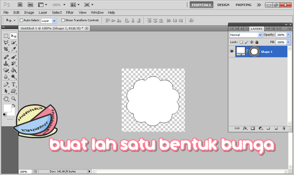 studentkecik: Tutorial Buat Banner Bentuk Bunga (Photoshop)