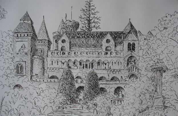 Bujdosó Dénes festőművész: Tusrajzok