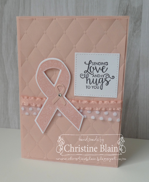 HAPPY HEART CARDS: PINK RIBBON CARDS WITH STAMPIN' UP! RIBBON OF COURAGE