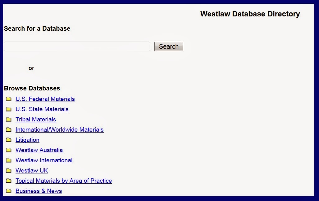 Gallagher Blogs: Using Database Identifiers in WestlawNext