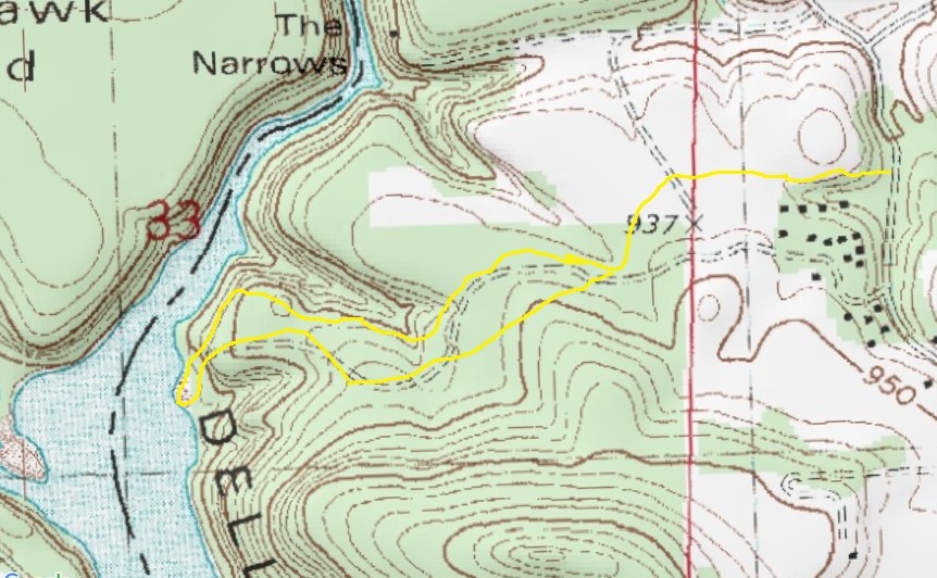 Day Hiking Trails: Trail heads to quiet beach at Wisconsin Dells