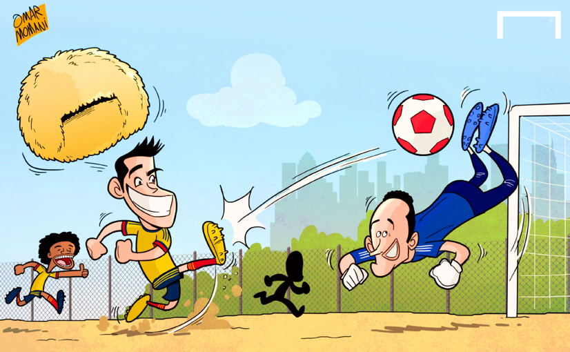 Omar Momani cartoons: Colombia Having Fun