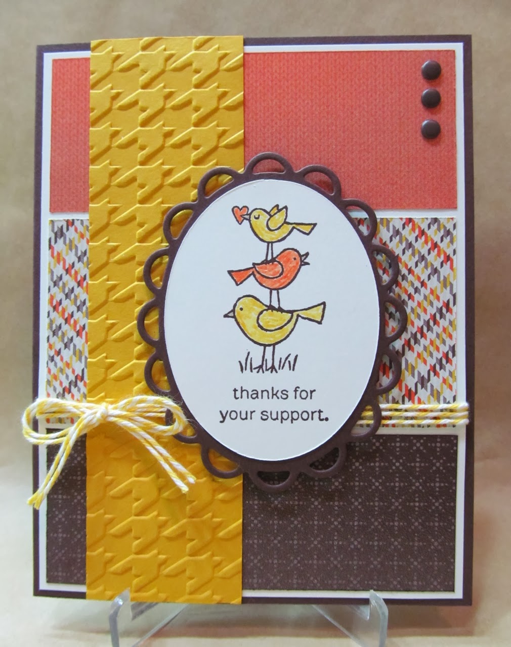 Savvy Handmade Cards: Thanks for Your Support Card
