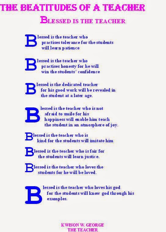 TOBBY VISION COMPUTERS : THE BEATITUDES OF A TEACHER