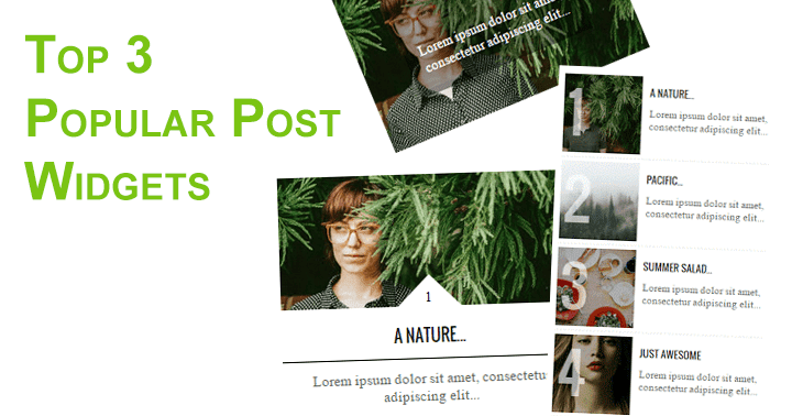 Top 3 Popular Posts Widgets for Blogger