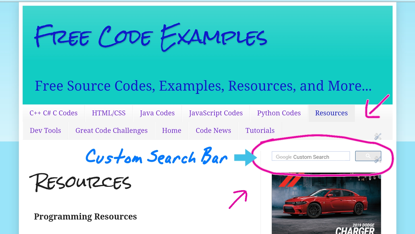 Custom Search Feature