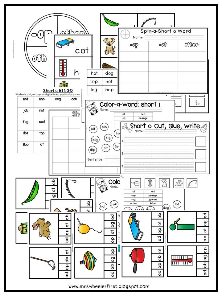 Mrs. Wheeler's First Grade Tidbits: Short Vowel Activities